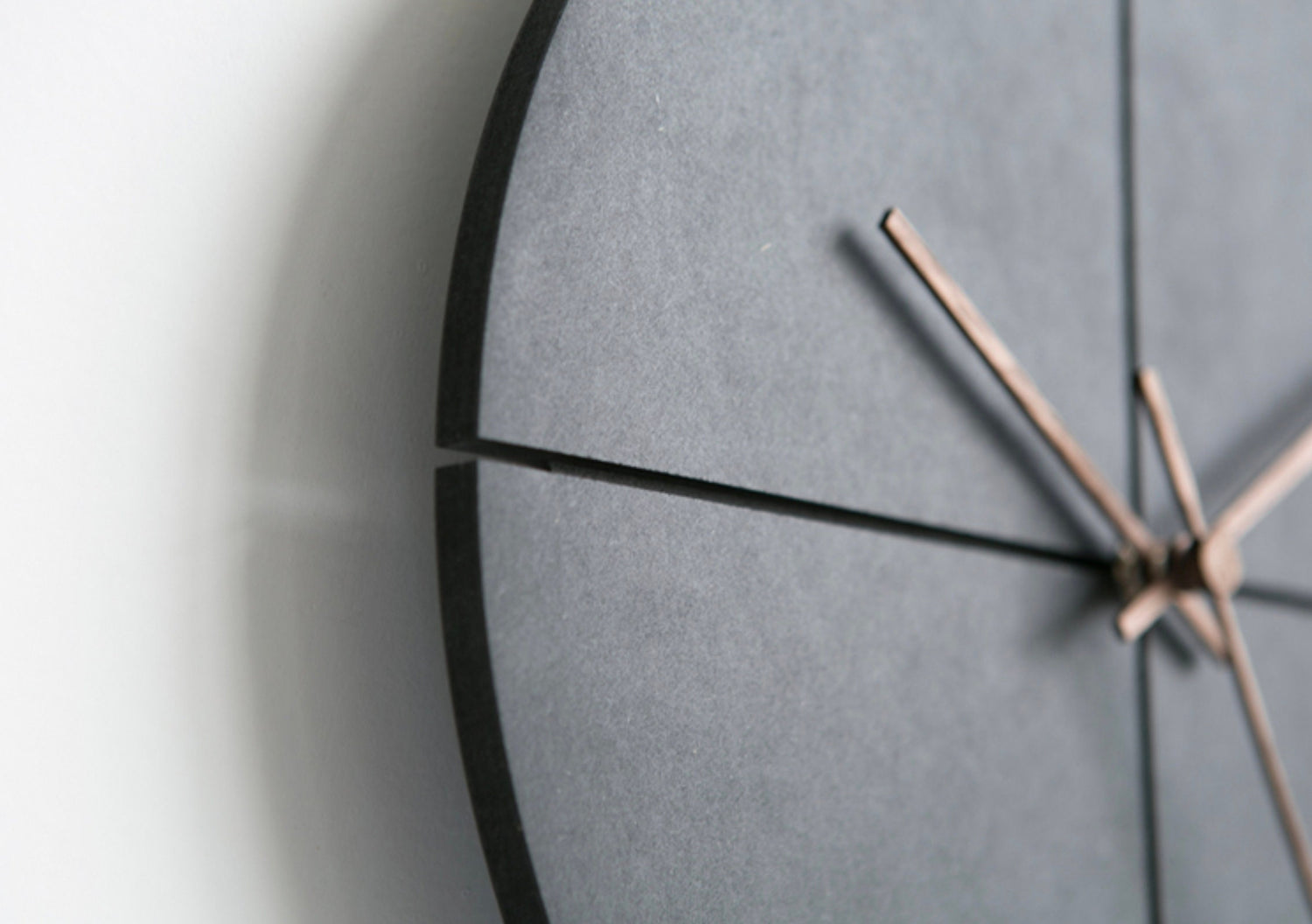 Modern Blackout Circle Wall Clock With Walnut Hands